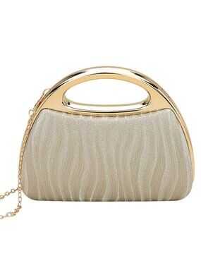 Bags | Tigerstars Shimmering Gold Evening Clutch Crossbody Bag | Poshmark
